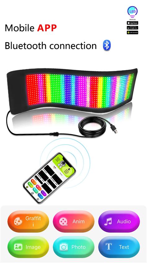 Car LED Flexible Display RGB LED Matrix Pixel Panel