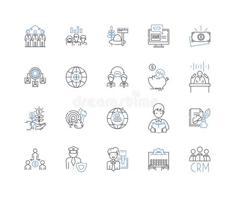 Brand Awareness Line Icons Collection Recognition Exposure Visibility Familiarity