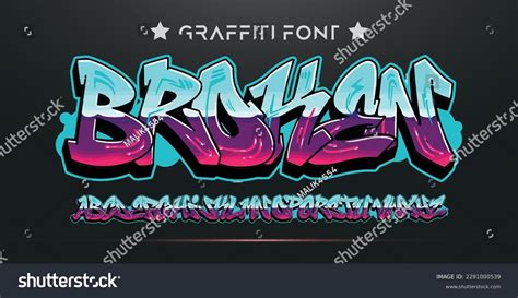 Graffiti Font Text Effect Spray Street Stock Vector Royalty Free 2291000539 Shutterstock