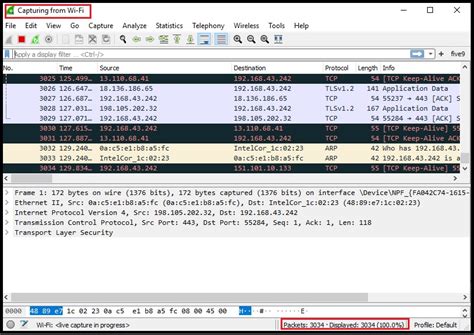 Wireshark Capturing Packets