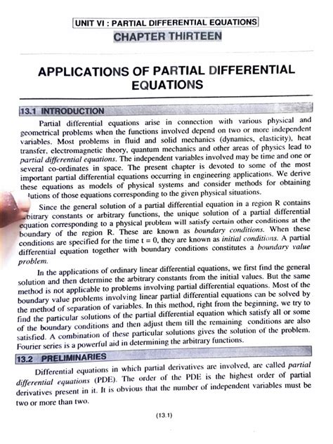 One Dimensional Wave Equation Pdf Differential Equations Partial Differential Equation