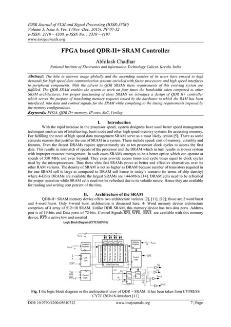 Fpga Based Qdr Ii Sram Controller Pdf
