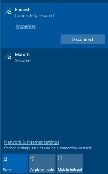 Hide Neighborhood WiFi From Network List In Windows 10