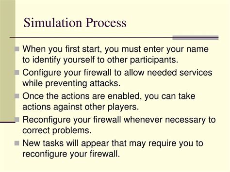 Ppt Firewall Simulation Powerpoint Presentation Free Download Id