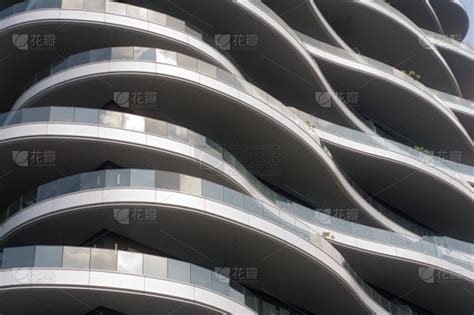 公寓 现代 外立面 水平画幅 建筑 无人 阳台 玻璃 时尚 户外