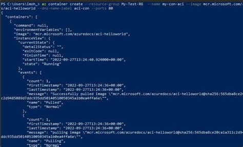 create azure container instance to deploy your image to azure