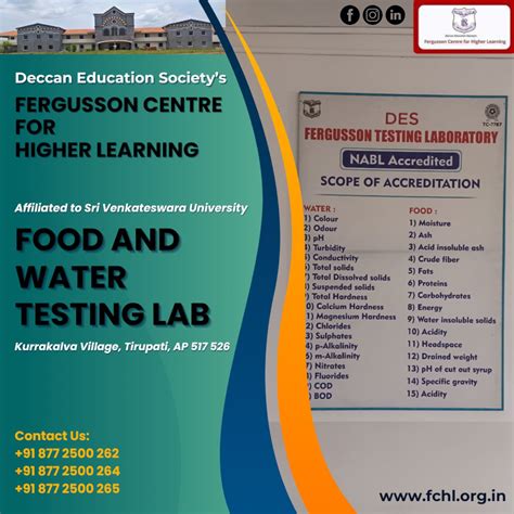 Fergusson Centre For Higher Learning On Linkedin Foodtesting