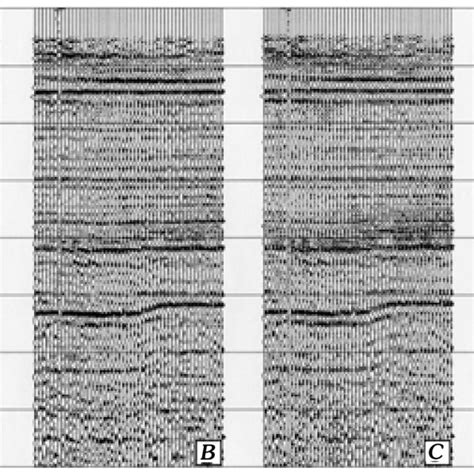 Examples Of Seismic Data Processing A Raw Data With Automatic Gain Download Scientific