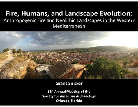 Pdf Fire Humans And Landscape Evolution Modeling Anthropogenic Fire And Neolithic