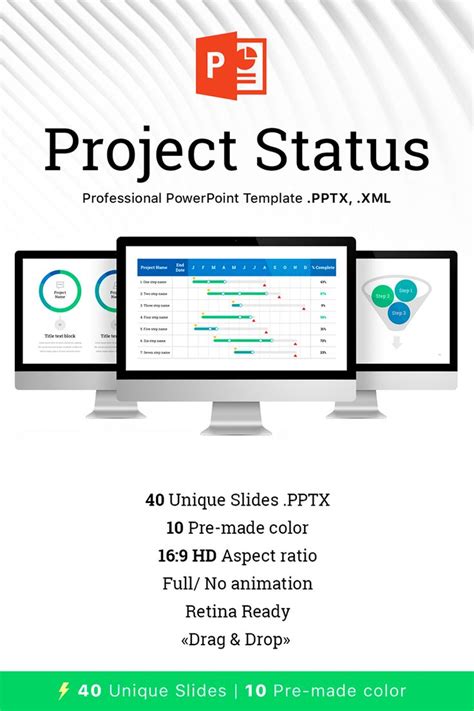 Project Status Professional PowerPoint Template Keynote Template Professional Powerpoint
