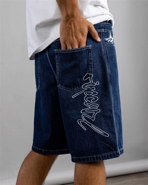Shop Rip Curl Medina Script Denim Walk Shorts In True Indigo Fast