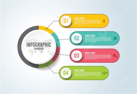 Presentation Business Infographic Template Colorful With 4 Step
