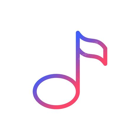 Pixelperfect Linear Ui Icon Of A Gradient Musical Note Vector Pixel