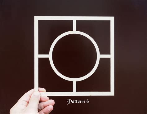 Pattern 6 Square Wooden Overlay In One Of 187 Color Ready To Etsy