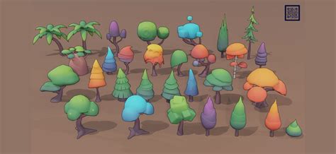 Stylized Low Poly Trees Pack 01 Flippednormals