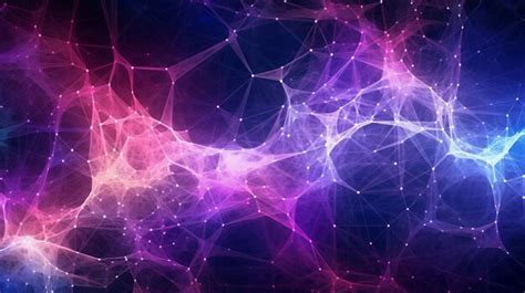 Premium Ai Image Abstract Background With Connected Lines And Dots Generative Ai