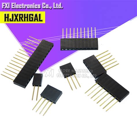 100pcs 2 54mm Single Row Female Long Pins 11mm Breakaway PCB Board Pin Header Socket Connector 2