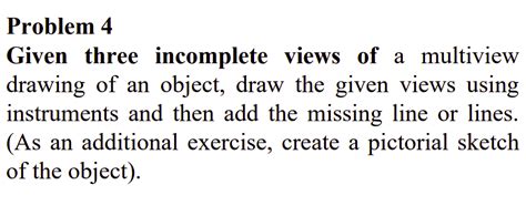 Solved Problem 4 Given Three Incomplete Views Of A Multiview