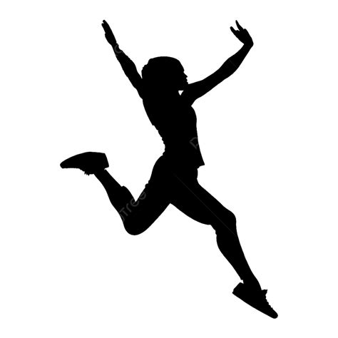 기쁨을 위해 점프하는 여자의 실루엣 여자 Psd 여자 점프 캐릭터 Png 일러스트 및 Psd 이미지 무료 다운로드 Pngtree
