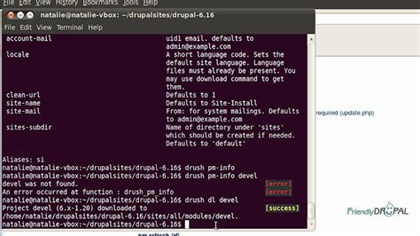 drush tutorial installation and main commands friendly drupal free drupal tutorials
