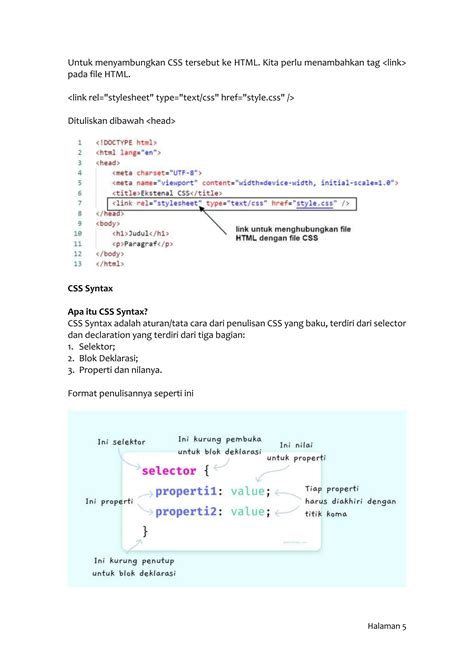 Pengenalan Dasar Dasar Web Dengan Cssdocx