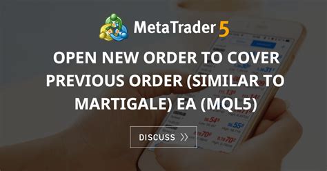 Open New Order To Cover Previous Order Similar To Martigale Ea Mql5