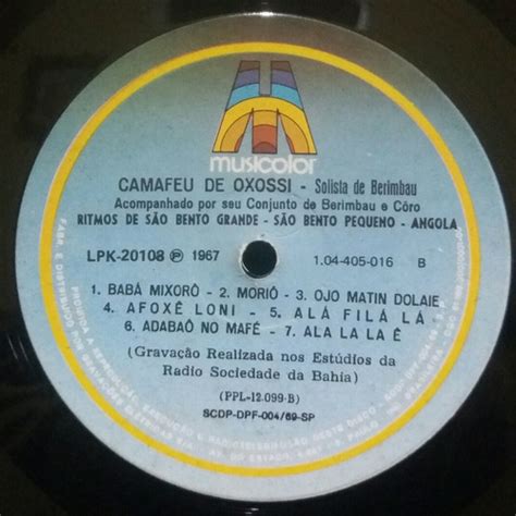 Lp Berimbaus Da Bahia Camafeu De Oxossi 1967 Ótimo Estado Mercadolivre