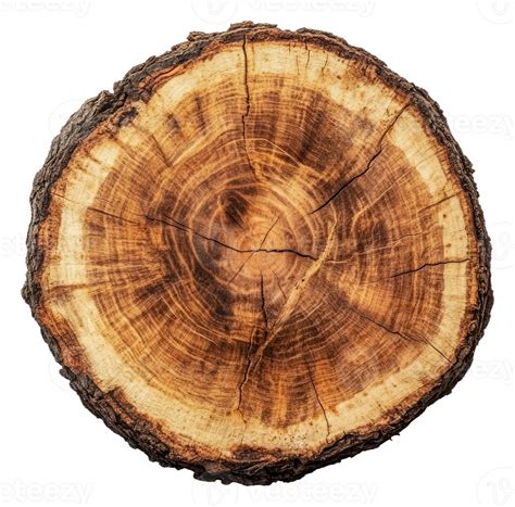 Wooden Log Slice With Natural Patterns Cut Out Stock 50481891 Png