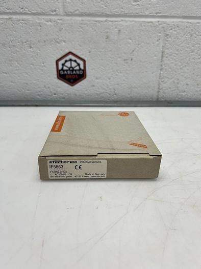 New Ifm If5863 Efector100 Proximity Switch For Sale At Garland Bros