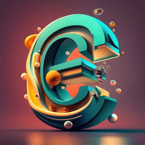 Premium Photo Letter C In 3d