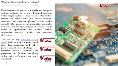 ppt designing high performance embedded control systems with voler systems powerpoint