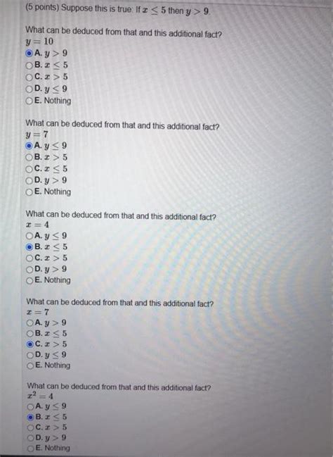 Solved 5 Points Suppose This Is True If 9