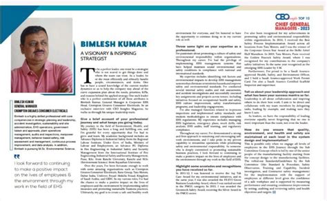 Bimlesh Kumar On Linkedin Interview Ehs Hse Generalmanager 95 Comments