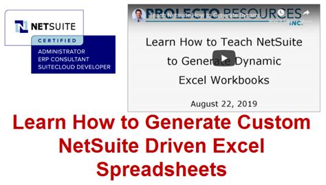 Finally Netsuite Can Generate Dynamic Excel Spreadsheets