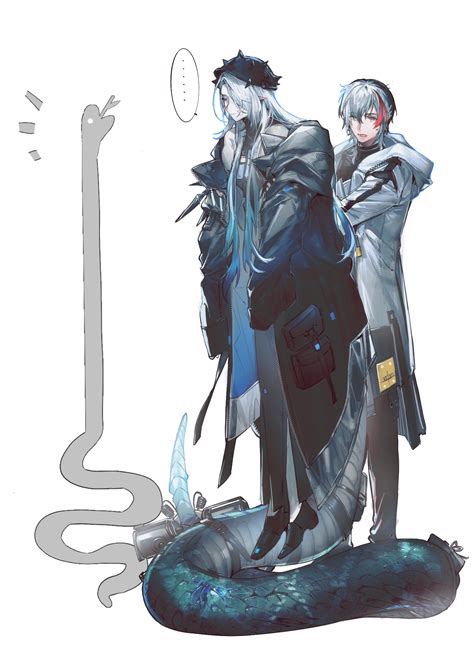 Elysium And Mantra Arknights Drawn By Skolly Danbooru