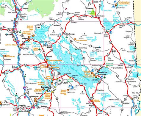 Map Of Lake Winnipesaukee