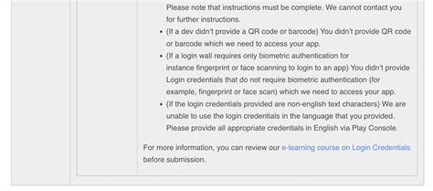 android automotive app rejected due to login credentials not provided