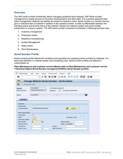 SAP Serial Number Management PDF SAP Serial Number Management PDF