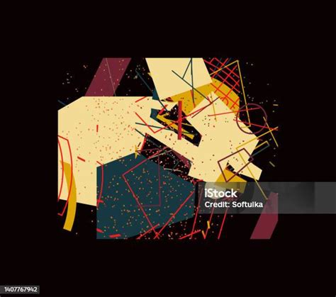 특이한 이상한 벡터 트렌디 한 기하학적 혼돈 모양 구성 배경 1960 1969 년에 대한 스톡 벡터 아트 및 기타 이미지 1960 1969 년 음악 포스터 Istock
