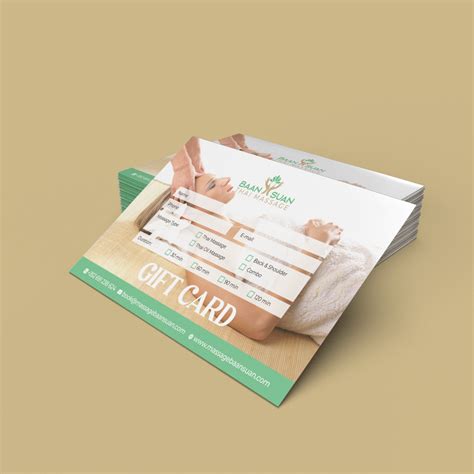 Thai Massage T Card Design Behance