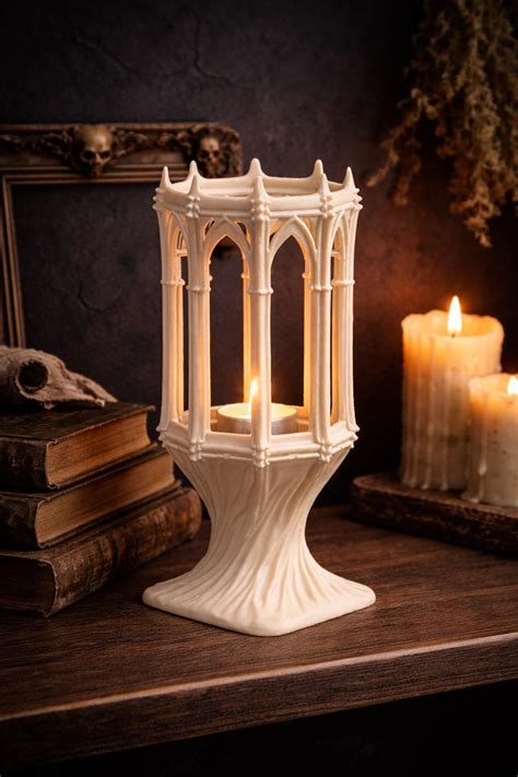 Gothic Lantern Stl File Cathedral Candle Holder 3d Print Dark Home