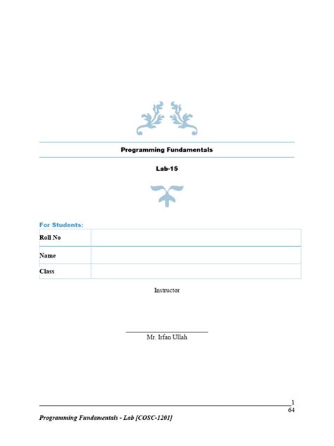 Pf Lab 15 Pdf Pointer Computer Programming Integer Computer