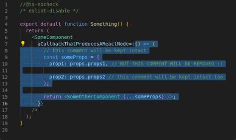 Bug Report Comment Node Is Removed After Extract To Function In Module Scope · Issue 49784