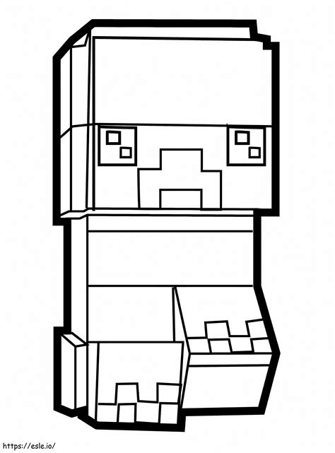 Cute Creeper Walk Coloring Page