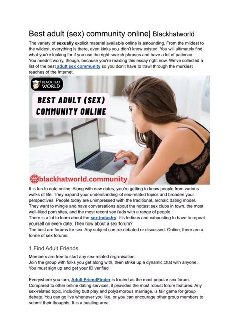 PPT Best Online Adult Sex Forum PowerPoint Presentation Free