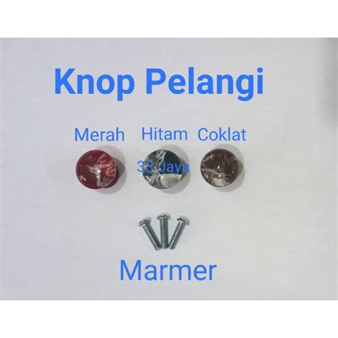 Jual Knop Pelangi Warna Coklat Hitam Merah Marmer Per Pc Shopee Indonesia