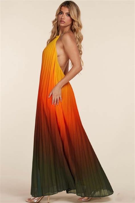 Summer Oasis Ombre Maxi Dress Small Ombre Multi Ombre Maxi Dress