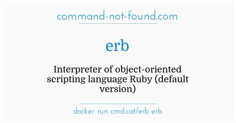 Command Not Found Com Erb