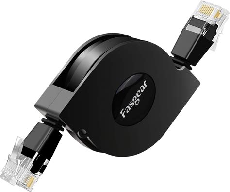 Amazon Com REXUS Retractable Cat 6 Flat Ethernet Network Cable 6 6 FT 10 Gigabit High Speed