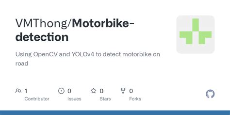 GitHub VMThong Motorbike Detection Using OpenCV And YOLOv To Detect Motorbike On Road